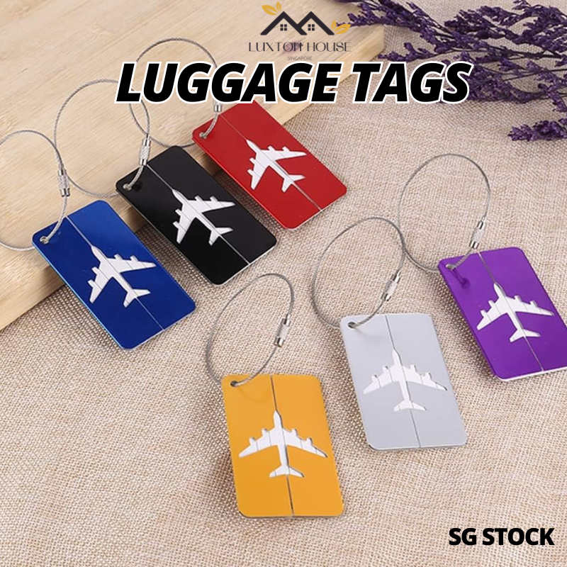 {SG} Luggage Tag Travel Luggage Tags Business Card Holder Aluminium ...