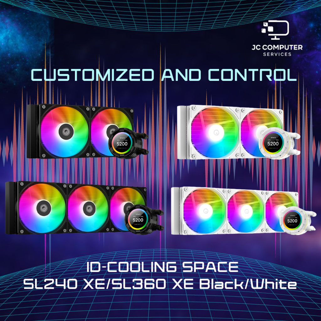ID-Cooling SL240 XE SL360 XE Black White CPU Liquid Cooler | Shopee ...