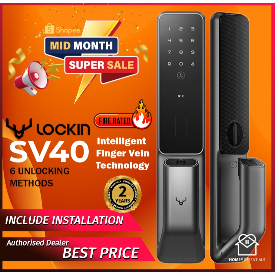 🇸🇬 STOCK!🔥 Lockin SV40 Finger Vein Digital smart lock | Free Delivery ...