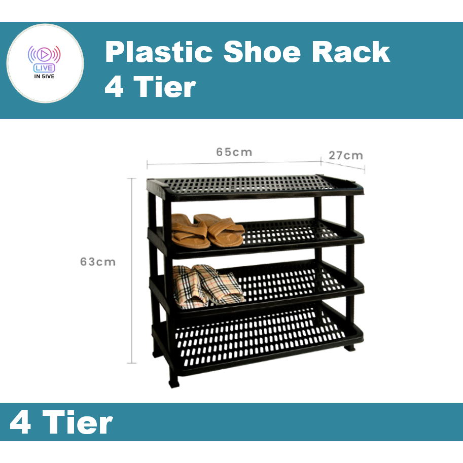 Plastic Shoe Rack (4 Tier) | Shopee Singapore