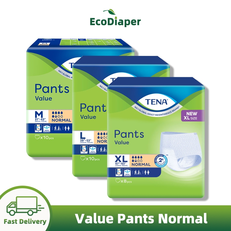 TENA Pants Value Normal Adult Diapers-M/L/XL All Size | Shopee Singapore