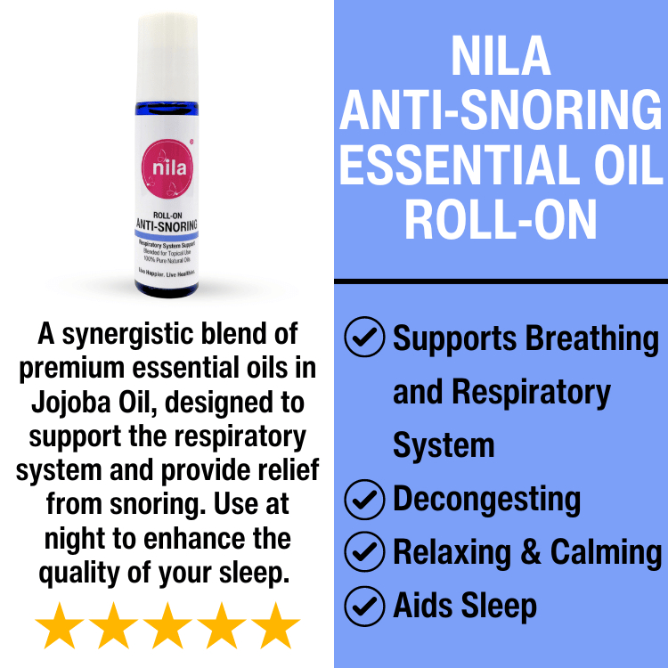 NILA Anti-Snoring Essential Oil Roll-On 10ml | Supports Breathing & Respiratory System | Sleep ...