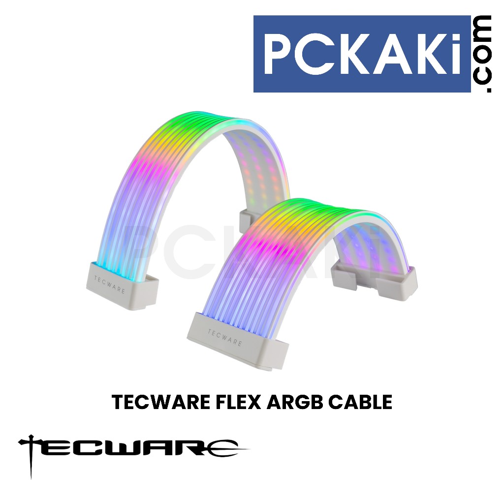 TECWARE FLEX ARGB LED COVER FOR PSU CABLE - MOTHERBOARD 24PIN + GPU 8 ...