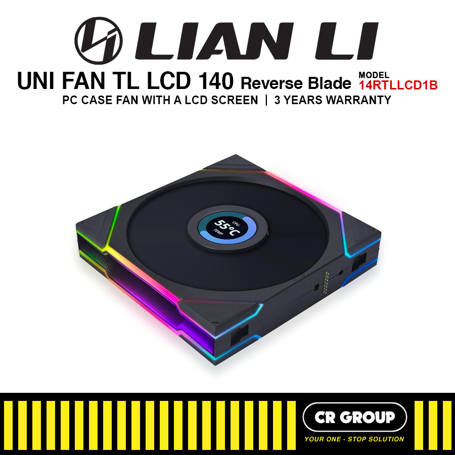 LIAN LI UNI FAN REVERSE TL LCD 140MM - 1.6” LCD SCREEN - ENLARGED ...