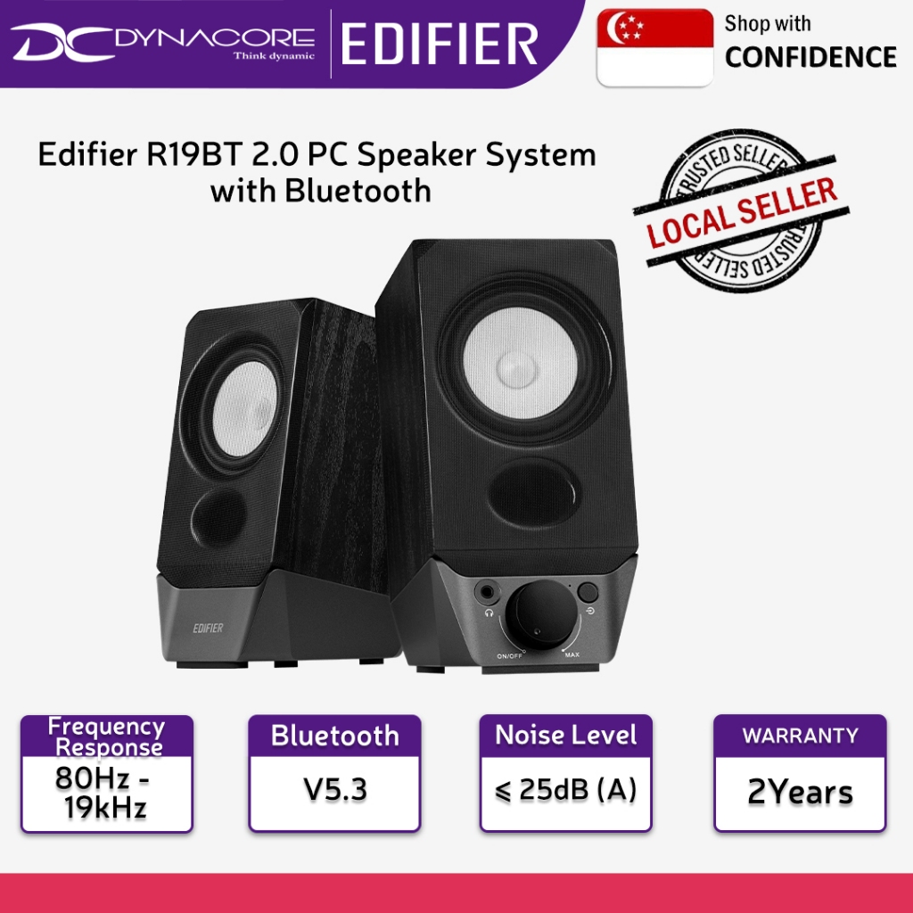 Edifier R19BT 2.0 PC Speaker System with Bluetooth | Shopee Singapore