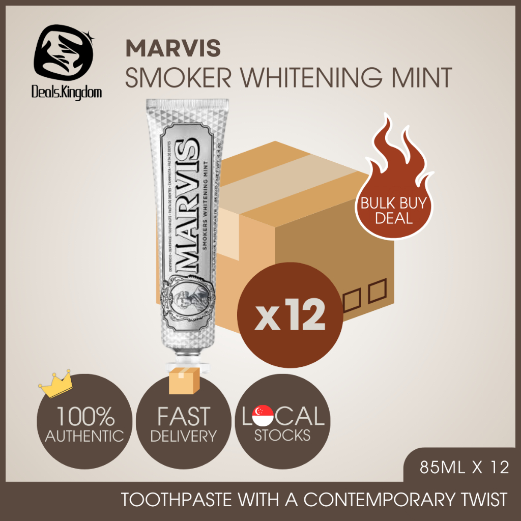 [BEST SELLER][Carton Deal] Marvis Smokers Whitening Mint Toothpaste ...