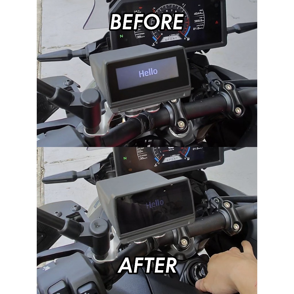Motorcycle OBU Tinted or Matte Anti Glare Film | Shopee Singapore