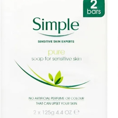 Simple Pure Soap Bar For Sensitive Skin, 100g (2 bars in one pack ...