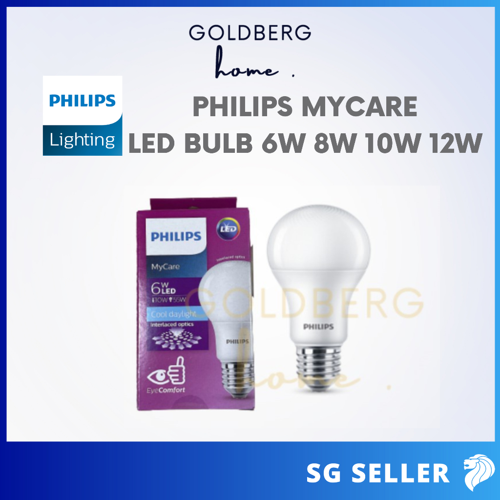 Philips MyCare E27 LED Light Bulb 6W 8W 10W 12W Warm White - Daylight | Goldberg Home | Shopee ...