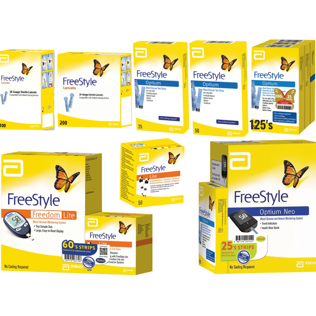 Freestyle Optium Neo Glucose Test Strip - Lancet - Blood Sugar ...