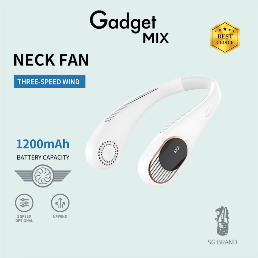 Gadget MIX CL-33 Neck Fan/ Bladeless Neck Fan/ Intelligent Digital ...