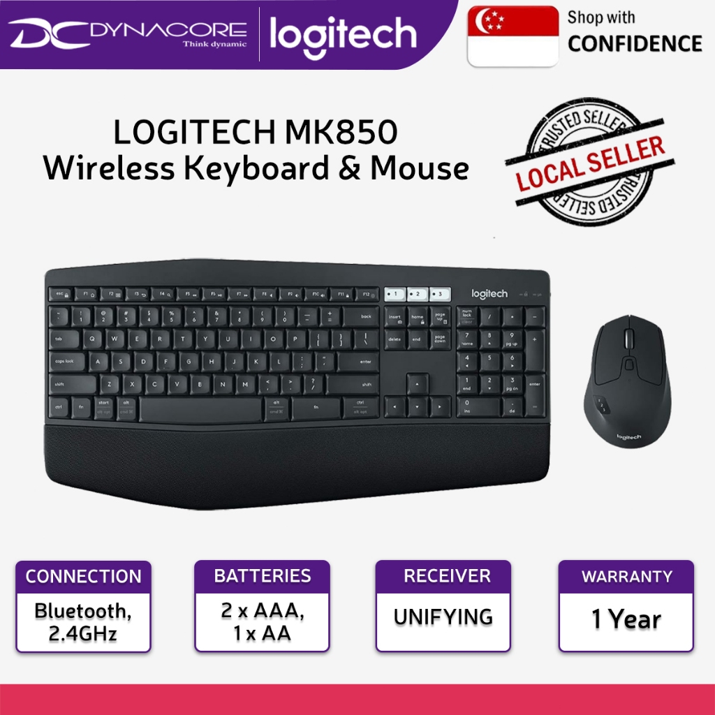 Logitech MK850 Performance Wireless Keyboard and Mouse Combo | Shopee ...