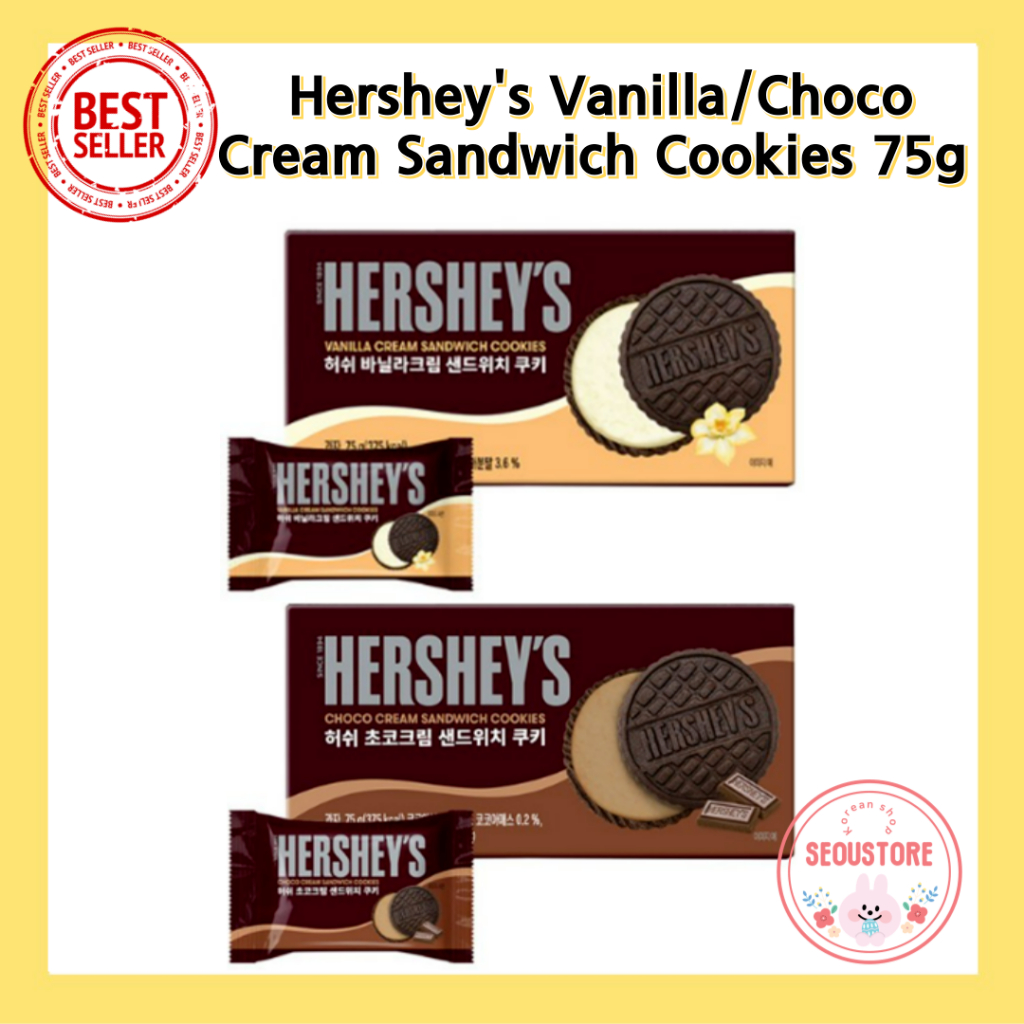 [Hershey's] Vanilla/Choco Cream Sandwich Cookies 75g | Shopee Singapore