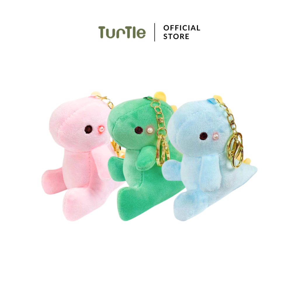 TURTLE Blushing Dinosaur Plush Keychain Soft Toy Pendant Keychain Bag ...