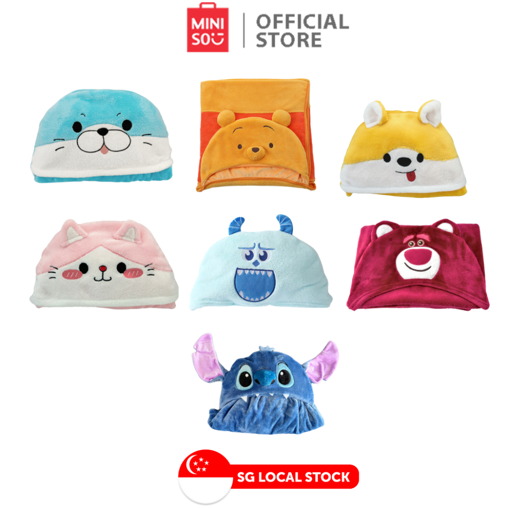 MINISO Hooded Comfy Blankets(Mikko/Stitch/Toy Story Lotso, James ...