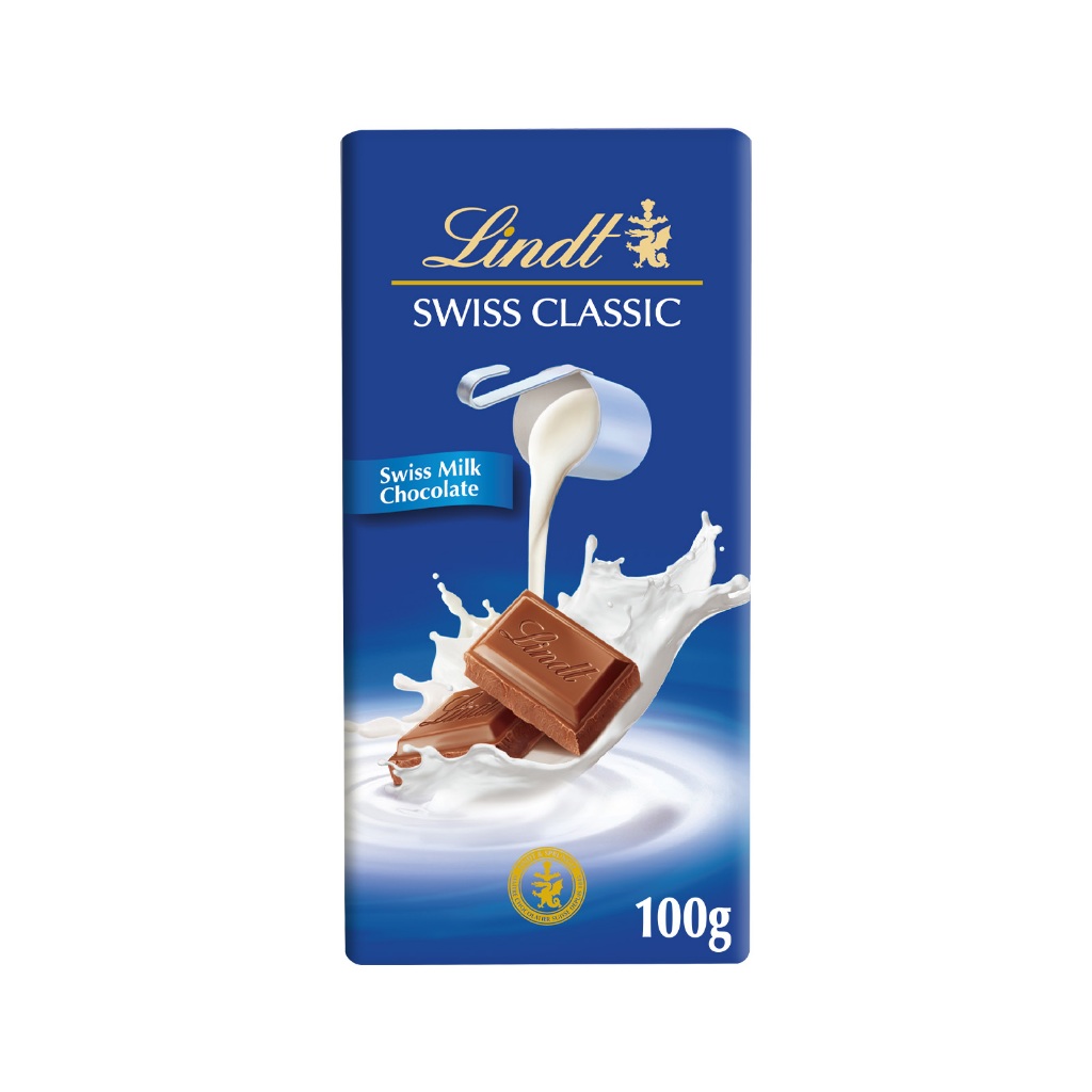 Lindt Swiss Classic Milk Chocolate Bar (100g) | Shopee Singapore