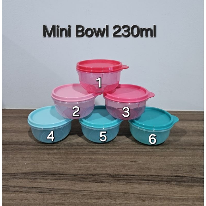 Tupperware Mini Bowl Set 230ml (6)10.1cm(D) x 5.8cm(H)Retail Price S$30 ...