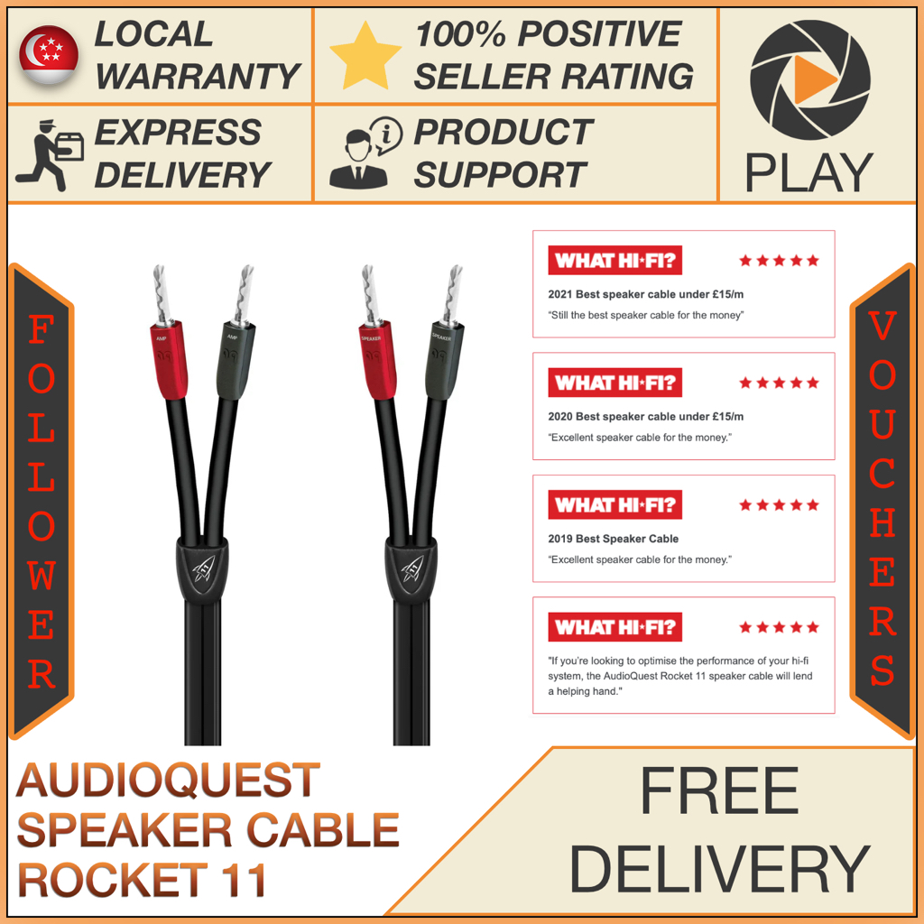 AudioQuest Rocket 11 Speaker Cable (Banana-Banana) | Shopee Singapore