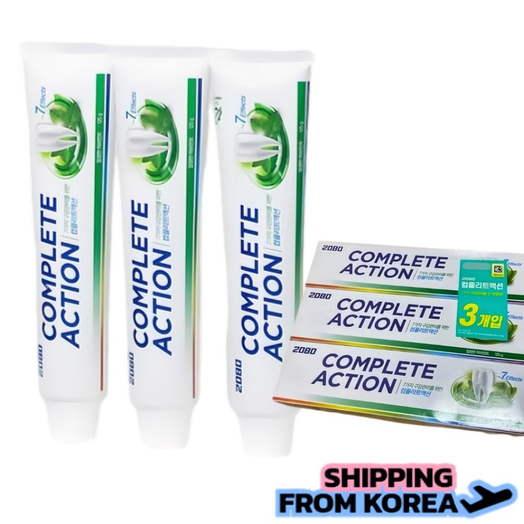 2080 Complete Action Toothpaste Herb Mint 375g (125g X 3EA) | Shopee ...