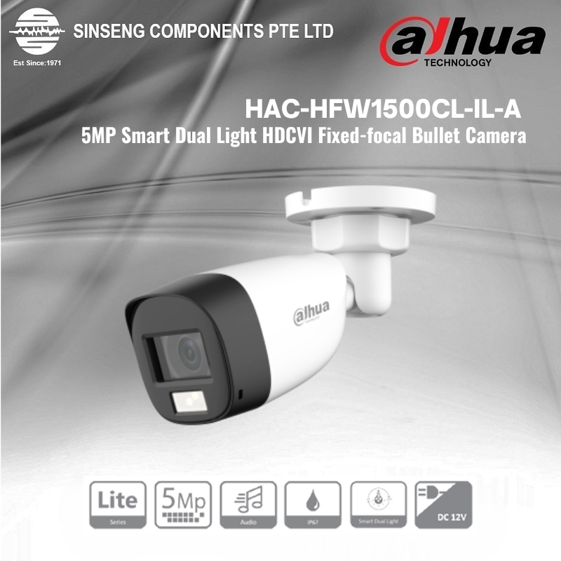 Dahua 5MP Audio Bullet IP67 Smart Dual Light Fixed-focal HDCVI Camera ...
