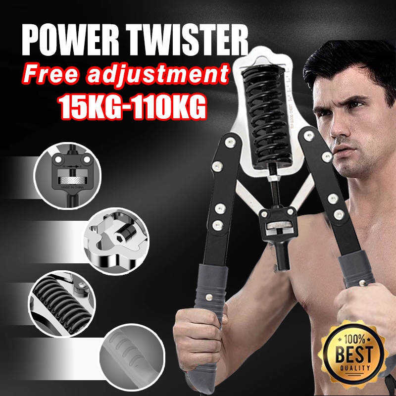 15-110kg Free adjustment Power Twister Arm Strength Spring Bar Chest ...