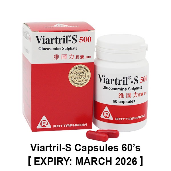 Viartril-S Capsules 60's (500mg) EXP: MARCH 2026 | Quality Glucosamine ...