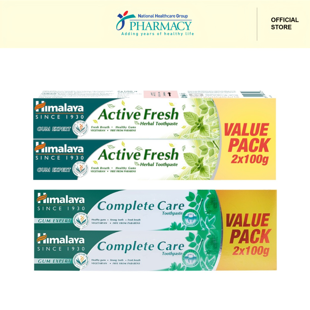 Himalaya Active Fresh Toothpaste 2x100g / Himalaya Complete Care ...