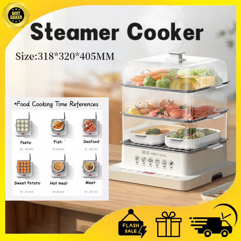 SG【READY STOCK】Steamer Cooker Three-Layer Multi Purpose Electric Cooker ...