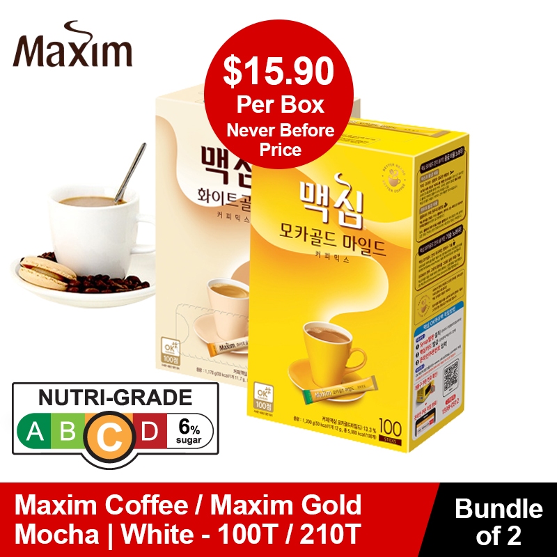 [Bundle of 2] Maxim Coffee / Maxim Gold - Mocha Gold Mild | White Gold ...