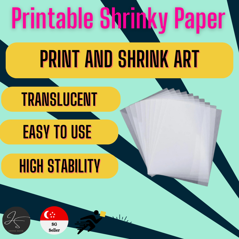 PRINTABLE Translucent Shrink Art A4 Plastic Sheets [SG Ready Stock ...