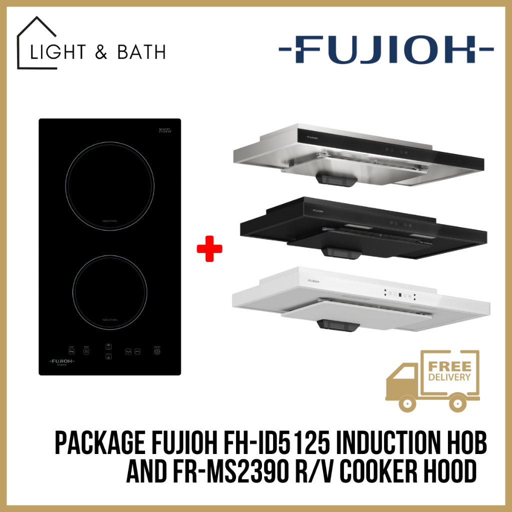 [BUNDLE] FUJIOH FH-ID5125 Domino Induction Hob And FR-MS2390 R/V 900MM ...