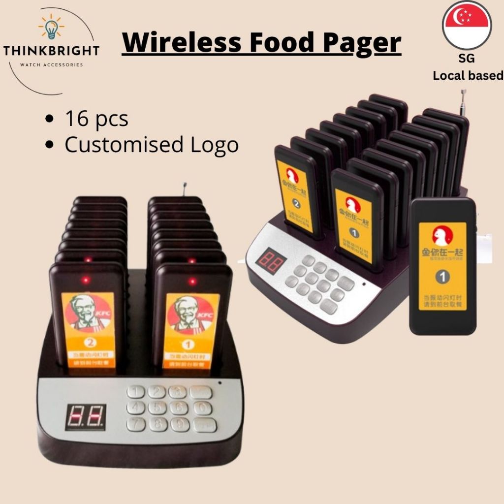 [SG] Restaurant Wireless Food Pager/Buzzer Canteen Food Stall Paging ...