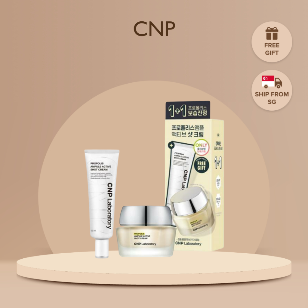 (SG READY STOCKS) CNP Propolis Ampule Active Shot Cream 1+1 Set (50ml ...