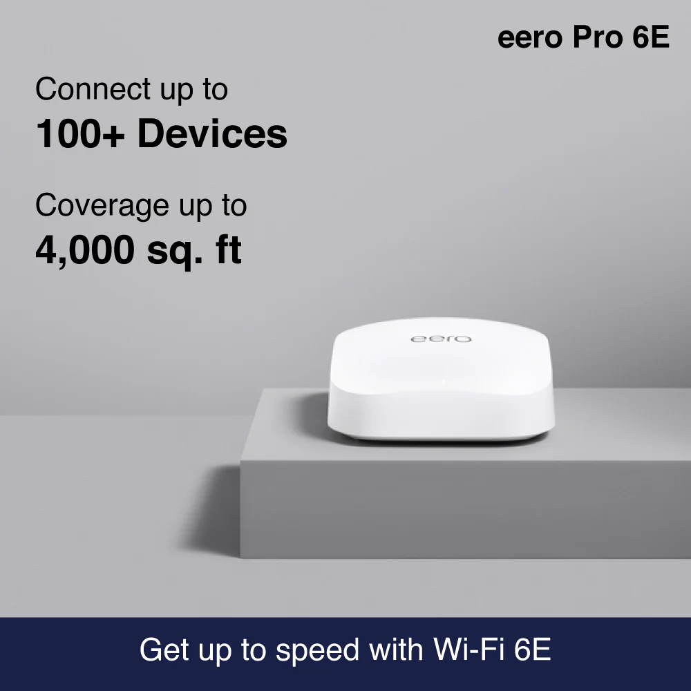 EERO PRO 6E TRI-BAND MESH WI-FI 6E 2.5G ROUTER - 1 PACK | Shopee Singapore