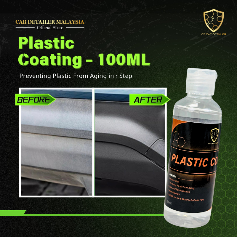 【CP CAR Detailer】Plastic Coating 100ML Restore Car Exterior Rubber ...