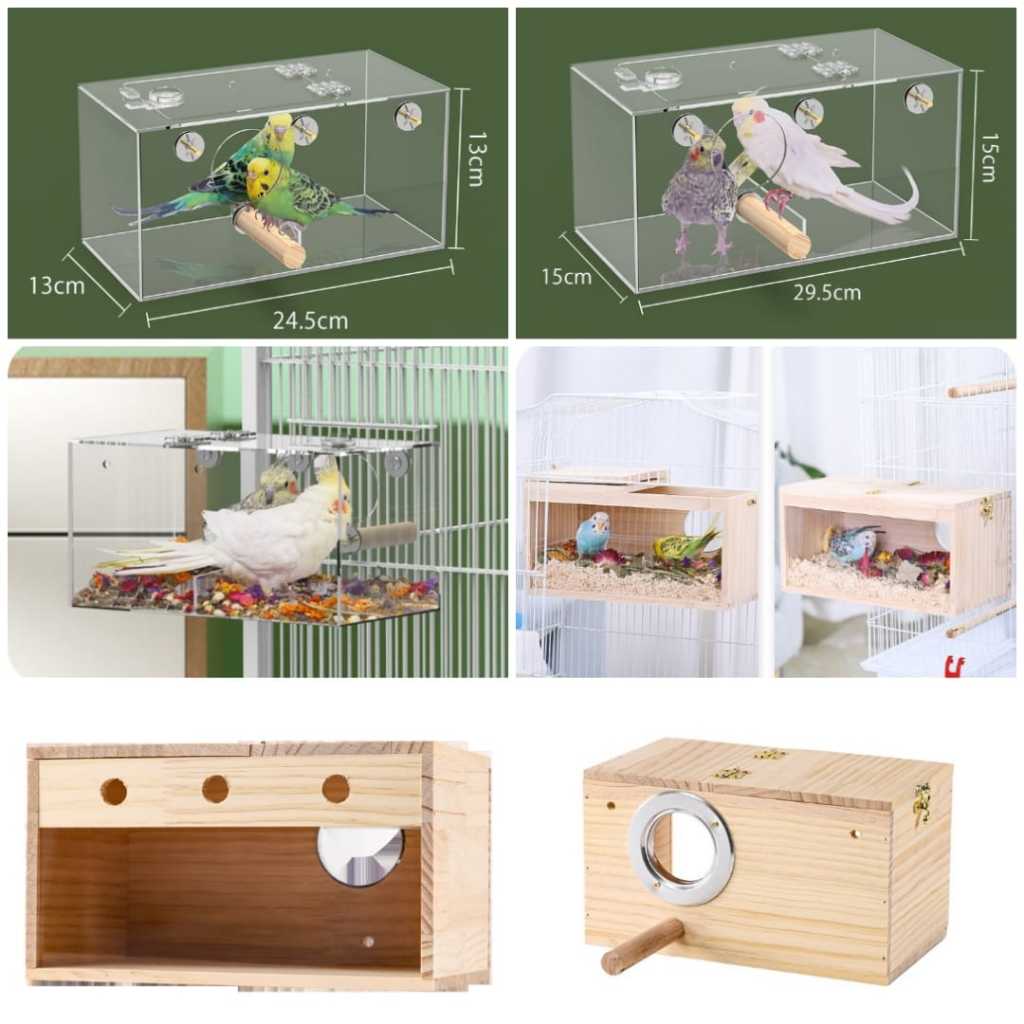 Transparent Parrot Breeding Box | Hanging Bird's Nest | Bird's House ...