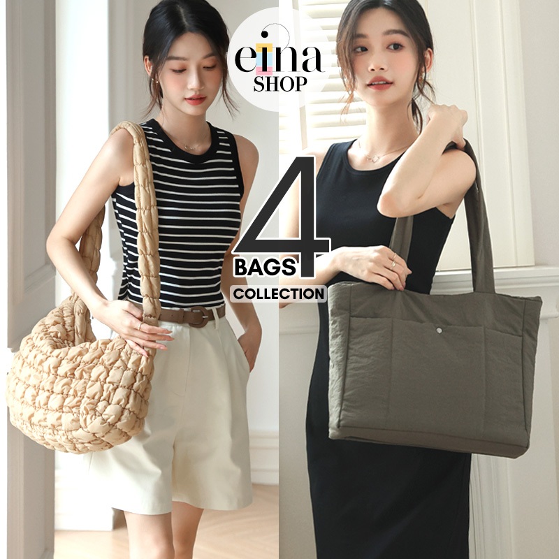Einashop Cloud Puffer Bag Collection 4 Designs Penny Valence Riesa Vivian SG Ship puffer tote ...
