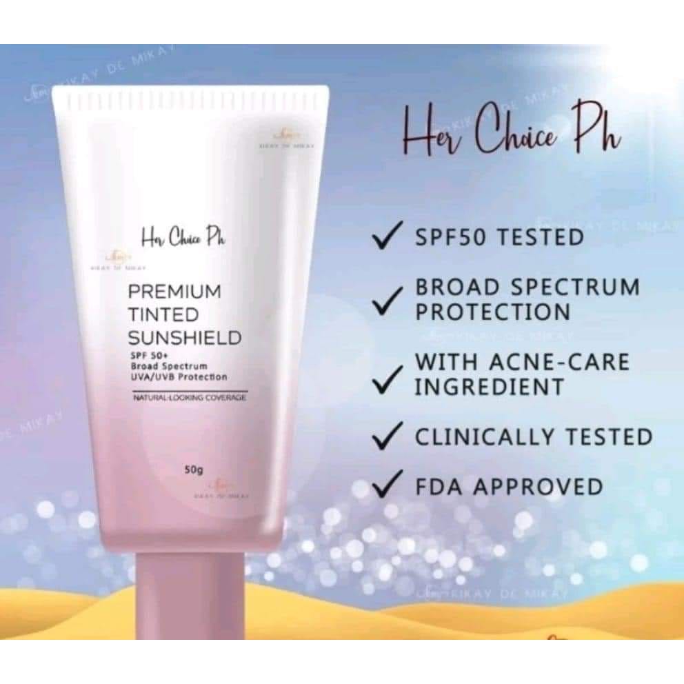 HER CHOICE PH PREMIUM TINTED SUNSCREEN SPF50+ BROAD SPECTRUM (SG READY ...