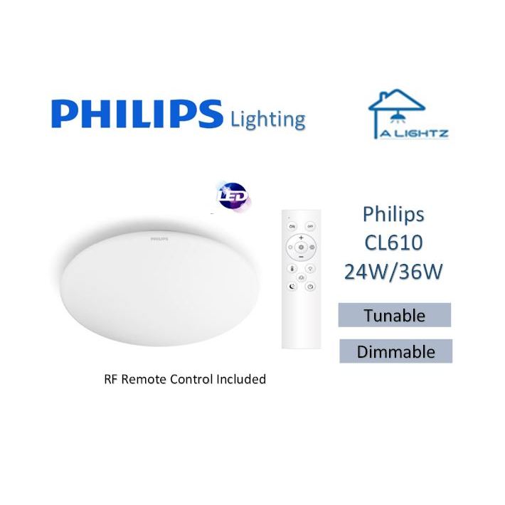 Philips Braid CL610 24W/36W Tunable Ceiling Light come with Remote ...
