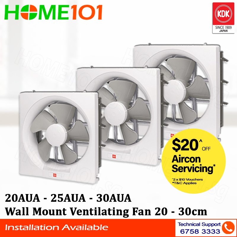 KDK Wall Mount Ventilating Fan 20-30cm 20AUA / 25AUA / 30AUA | Shopee ...