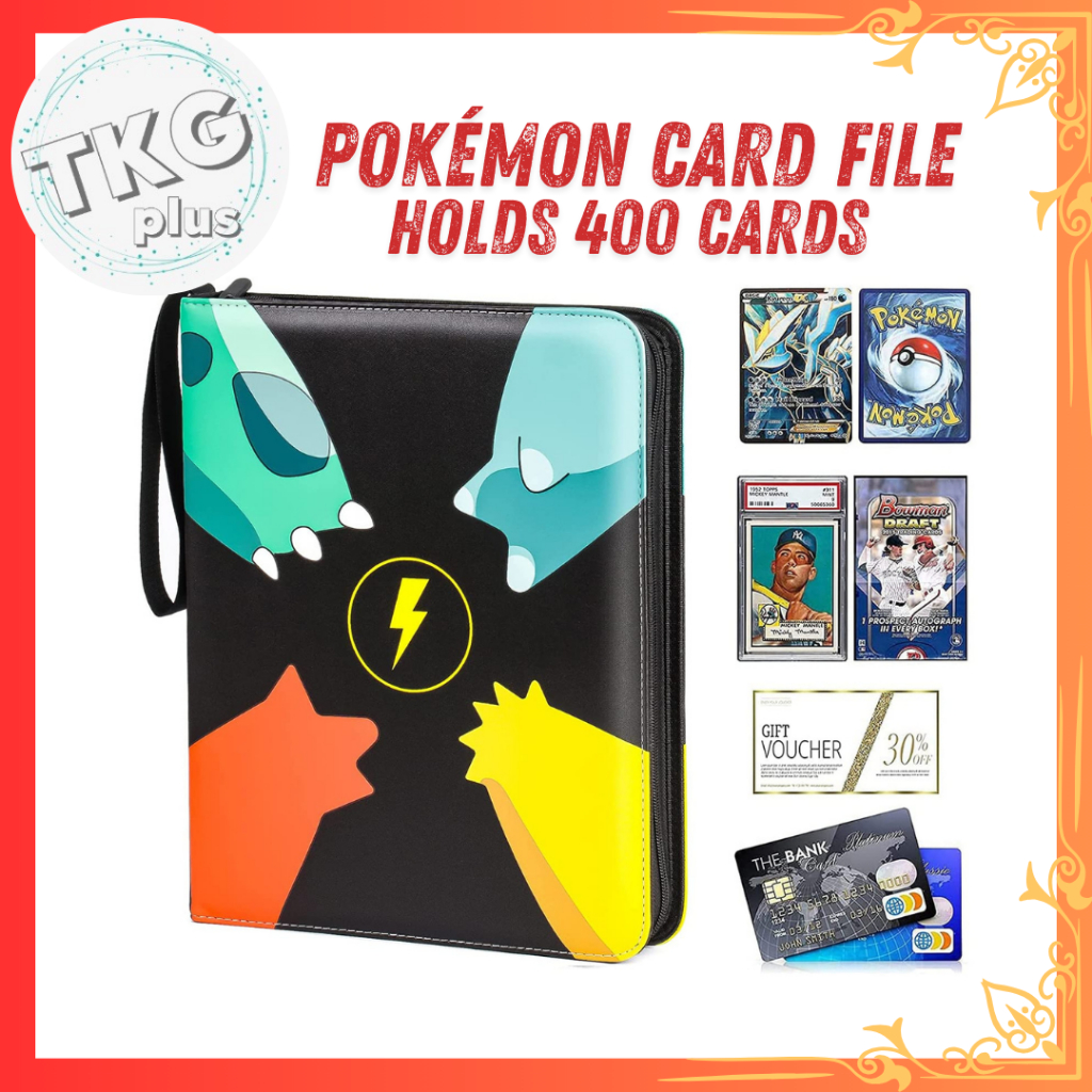Pokémon card file, holds 400 cards Direct from Japan | Shopee Singapore