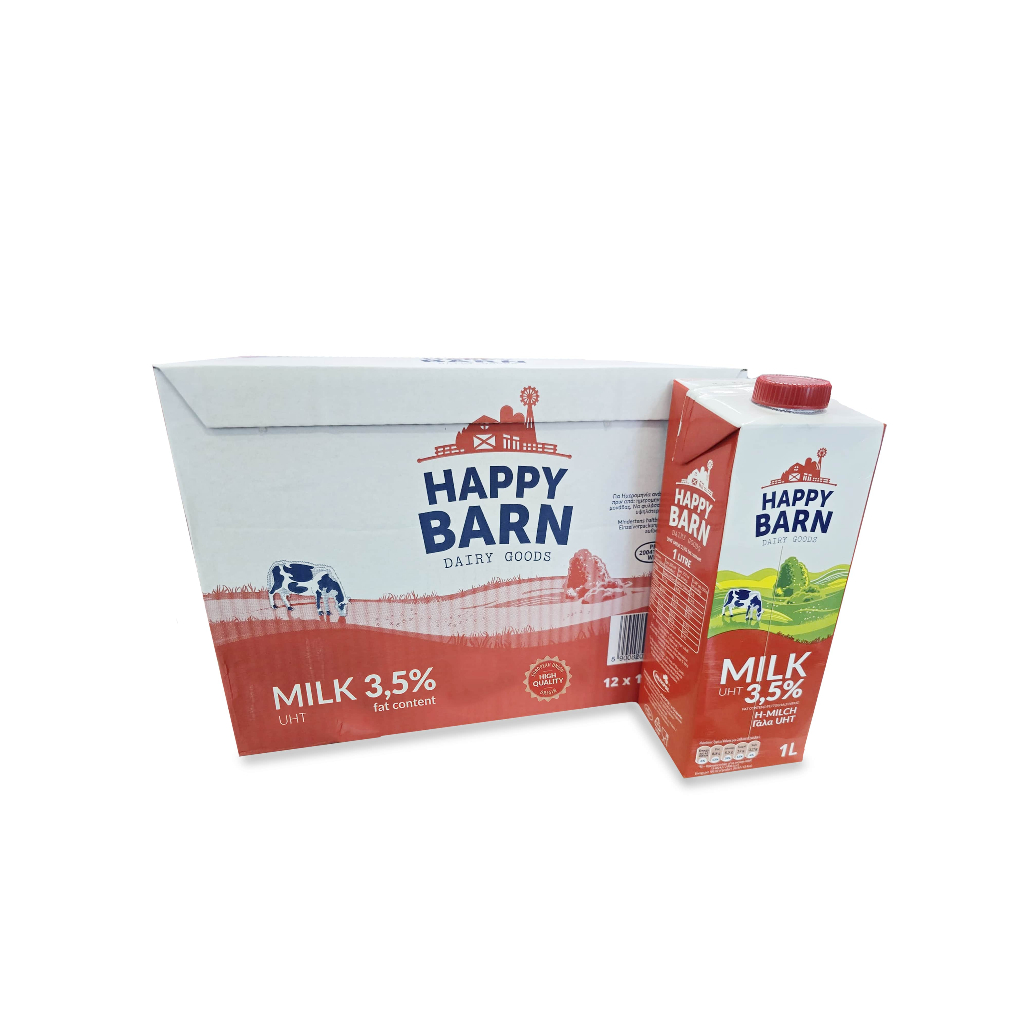 Happy Barn Full Cream UHT Milk Carton (1L x 12) | Shopee Singapore