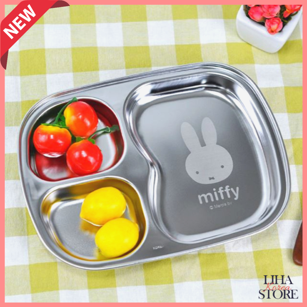 Miffy Stainless Steel Kids Food tray Snack tray | Shopee Singapore