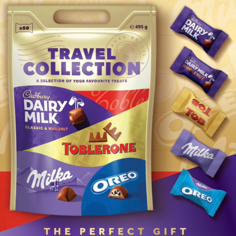 Oreo Milka Dairy milk Assorted Travel Collection Mix Pouch 495g Cadbury Toblerone Milka Oreo ...