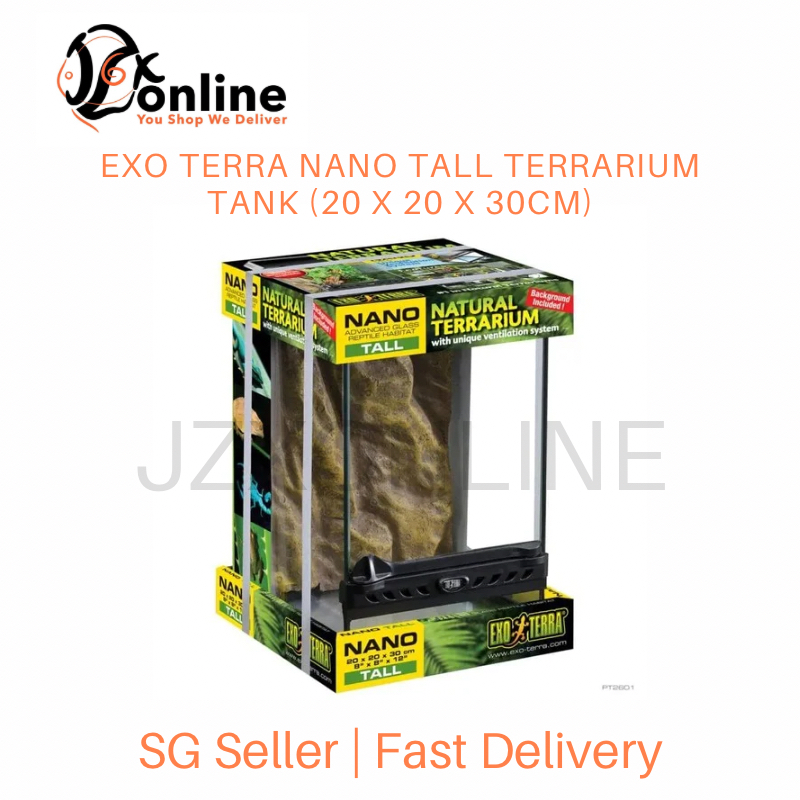 EXO TERRA Nano Tall Terrarium Tank (20 x 20 x 30cm) | Shopee Singapore