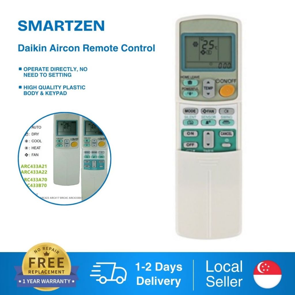(SG Ready Stock) Daikin Aircon Remote Control ARC433 Daikin Remote ...