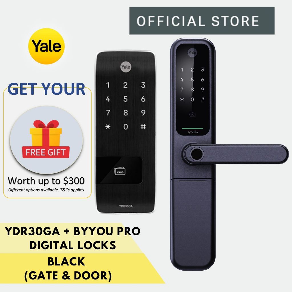 Yale YDR30GA Gate + ByYou Pro Mortise Door Lock Bundle (New) | Shopee ...
