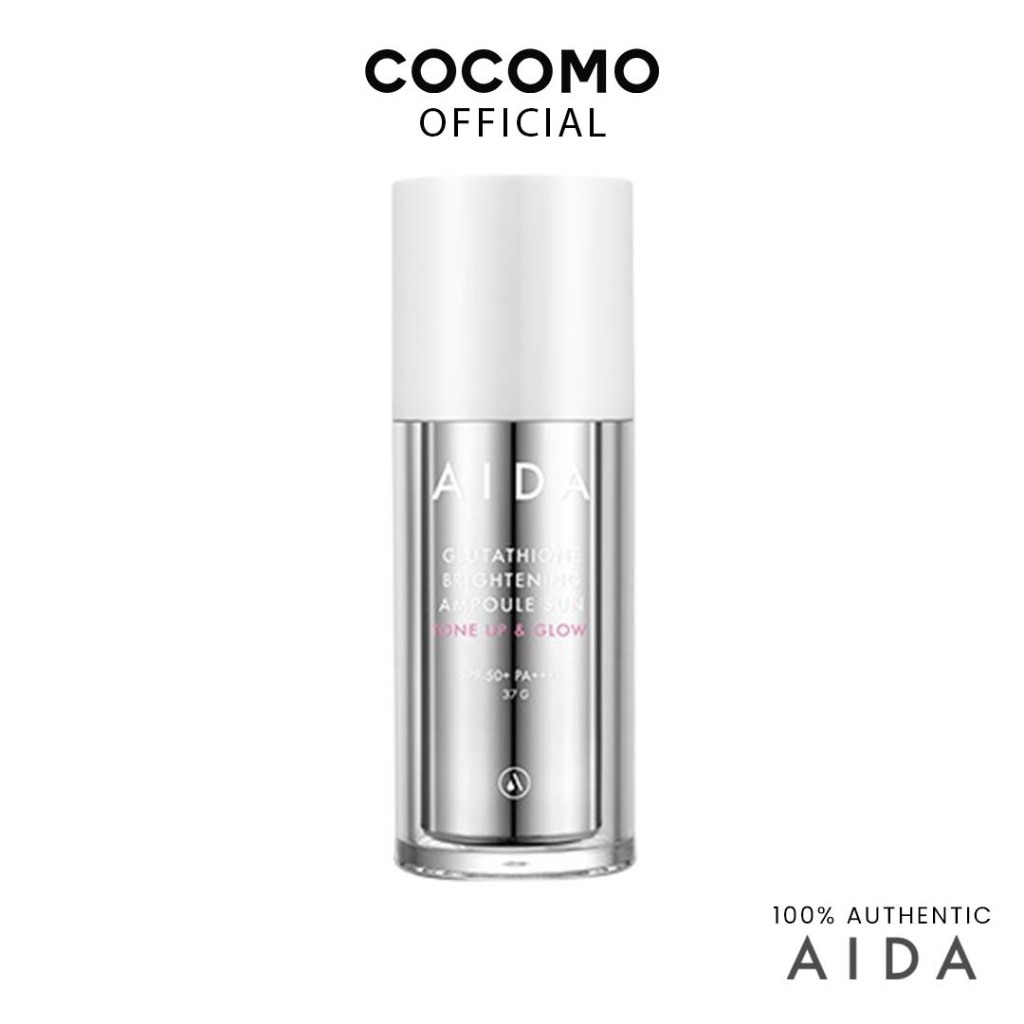 (AIDA) Glutathione Brightening Ampoule Sun Tone Up & Glow SPF 50+ PA ...