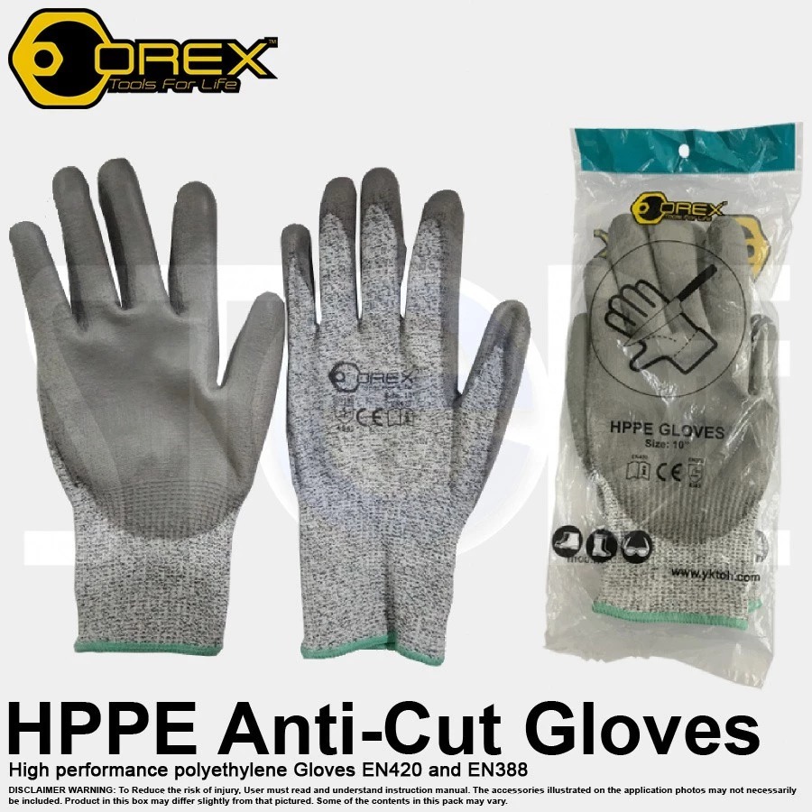 Orex HPPE Anti Cut Glove EN388 Level 5 Anti-Cutting Touch Screen ...