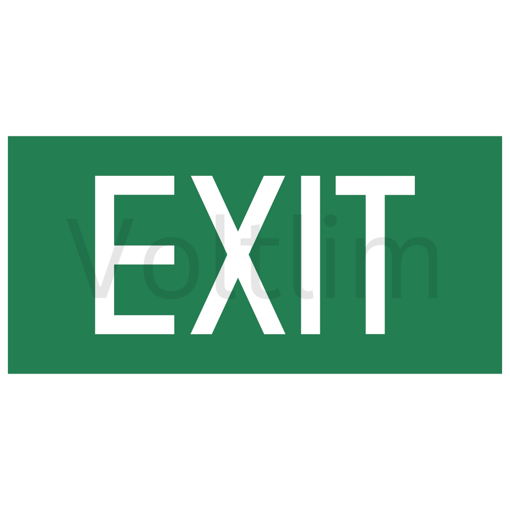 Customized Exit Sign Reflective Glass Bead Sticker 600mm x 300mm ...